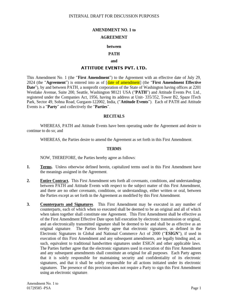 Attitude Events (GLM 2024) - 01729585-GEN AMD 1 - InternalDraft#1 - 20dec24 - MP | PDF | Common ...