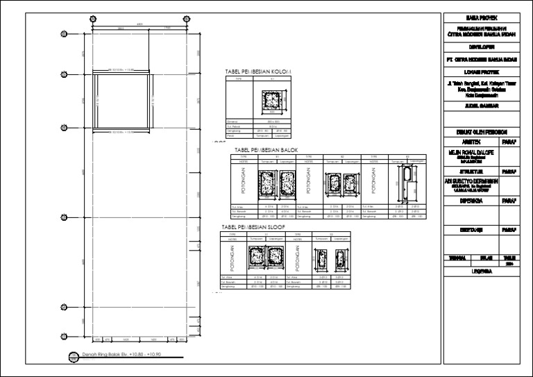 STR full dak Atap (1) (1)-Denah Balok Roof Top & Detail | PDF