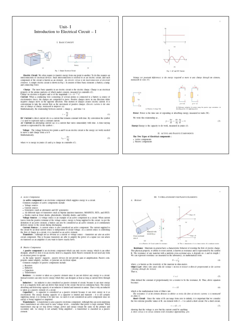 BEEE Merged | PDF | Passivity (Engineering) | Electronic Component