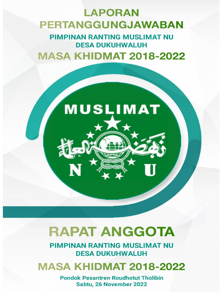 LPJ Muslimat NU Ranting Dukuhwaluh 2022 | PDF