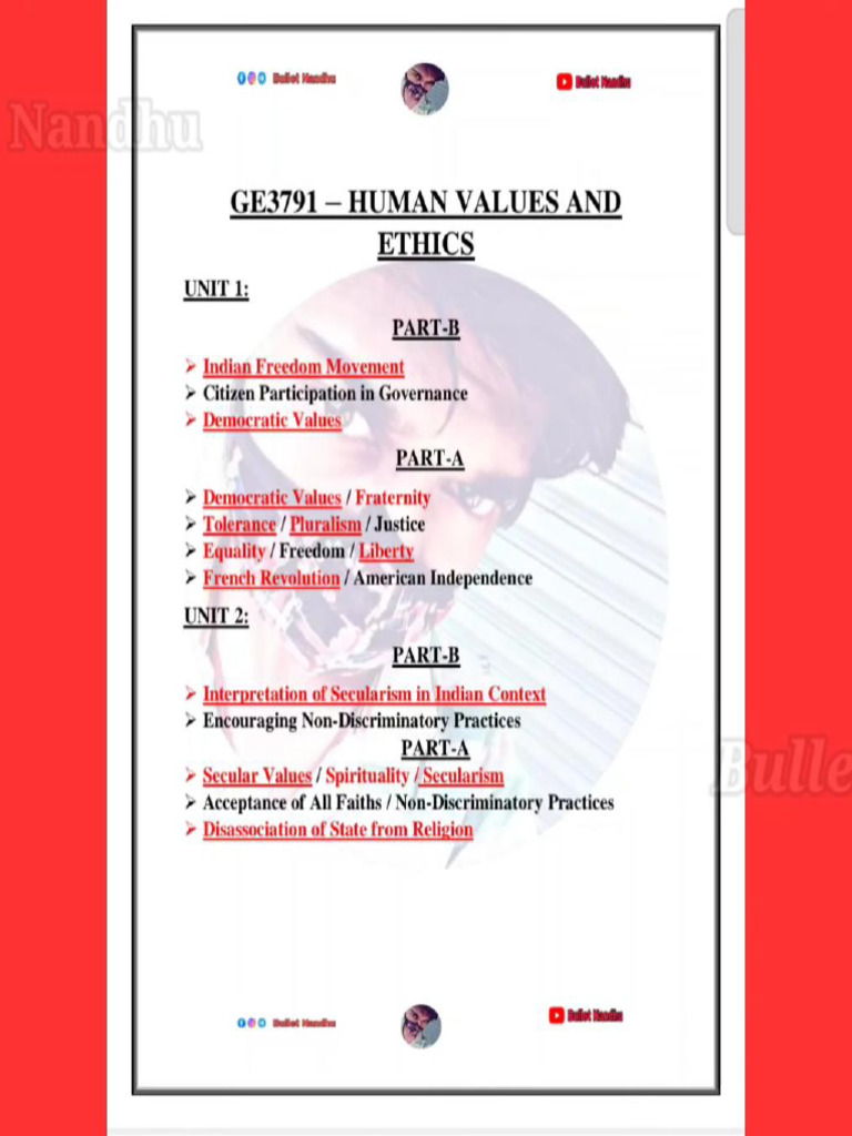 Human Values and Ethics Important Questions by B13 | PDF | Science | Reason