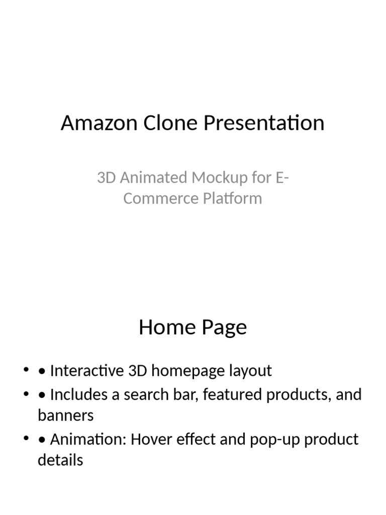 Amazon Clone Presentation Template | PDF