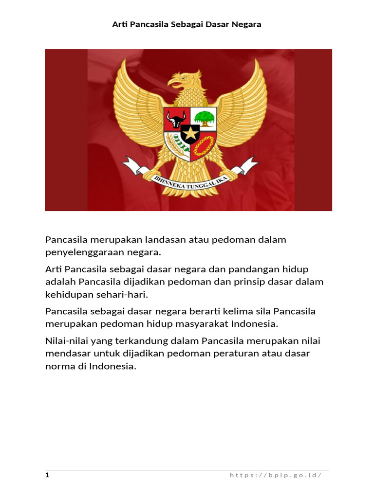Pancasila merupakan landasan atau pedoman dalam penyelenggaraan negara ...