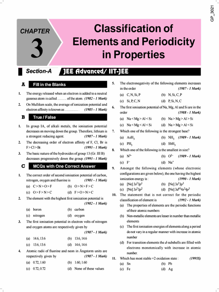 3 Periodic Table | PDF