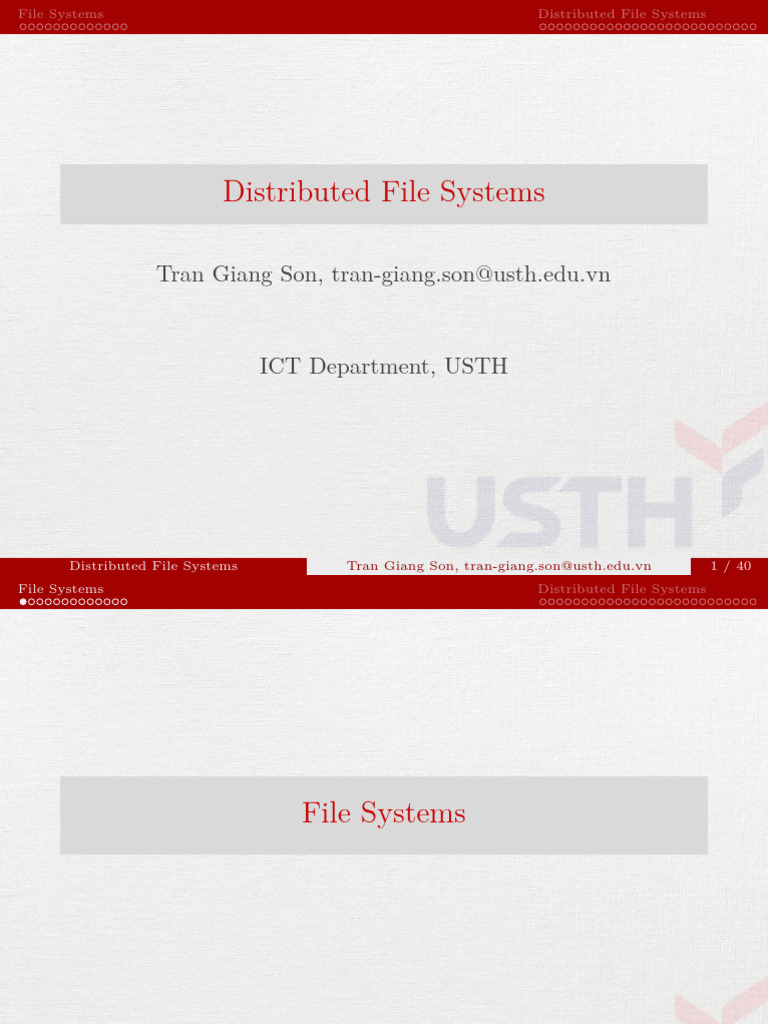 5. dist fs.md | PDF | File System | System Software