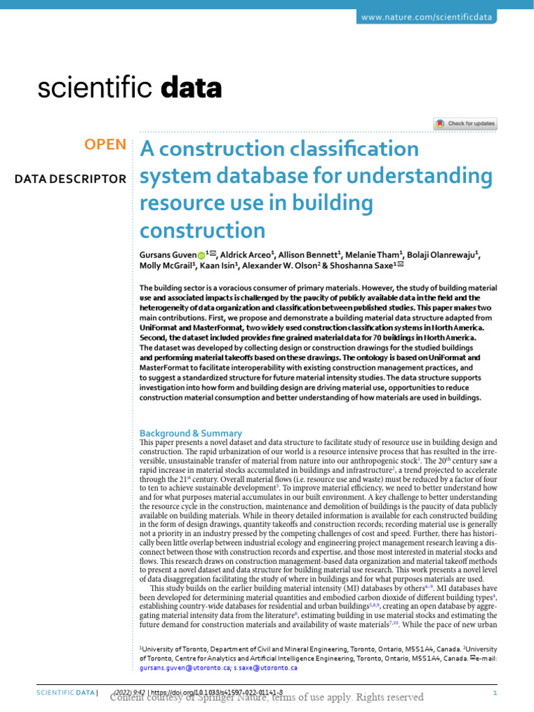 Building Material Use Classification Database | PDF | Concrete | Data