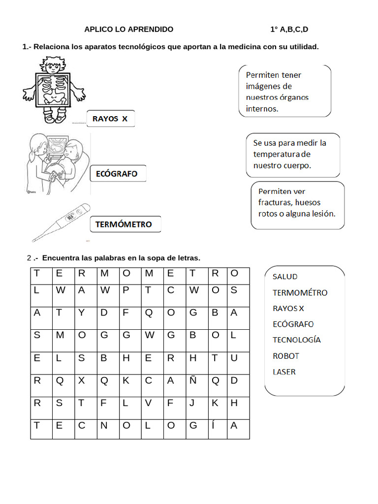 Ficha de La Tecnología y La Salud | PDF
