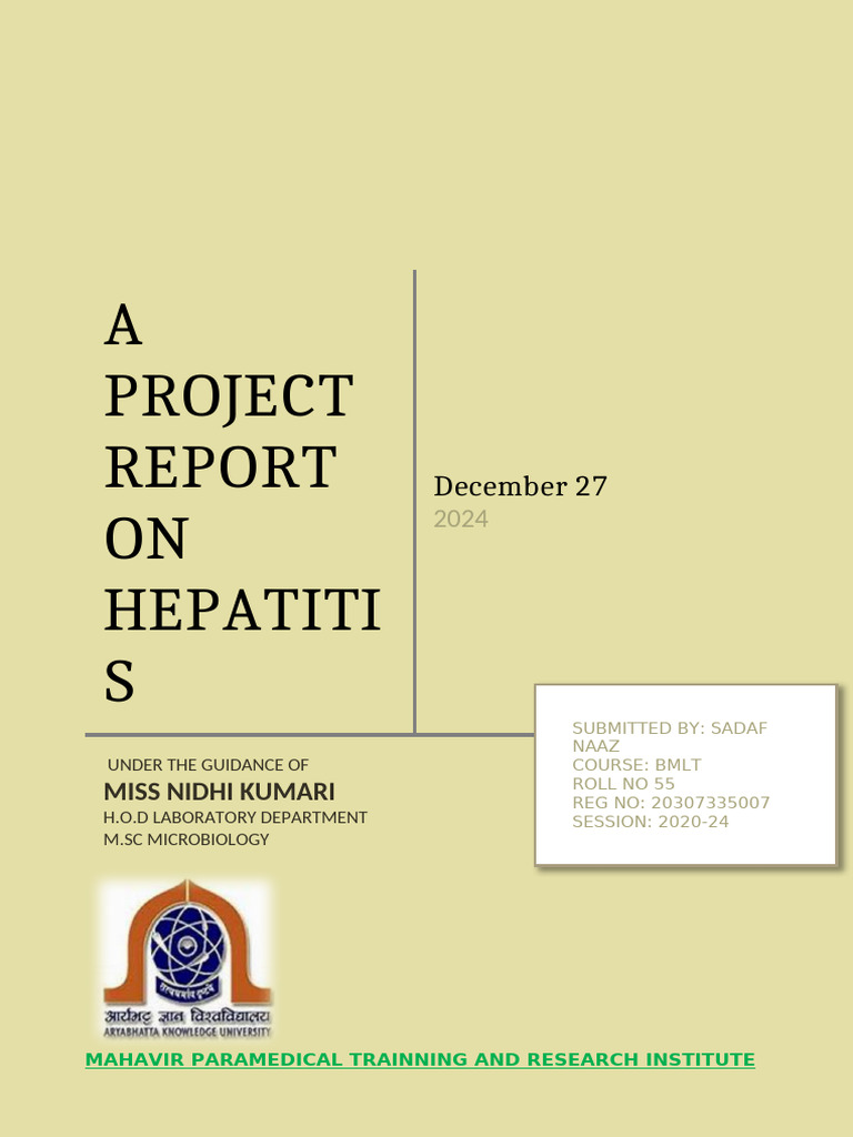 Sadaf Project 2 | PDF | Hepatitis B | Hepatitis