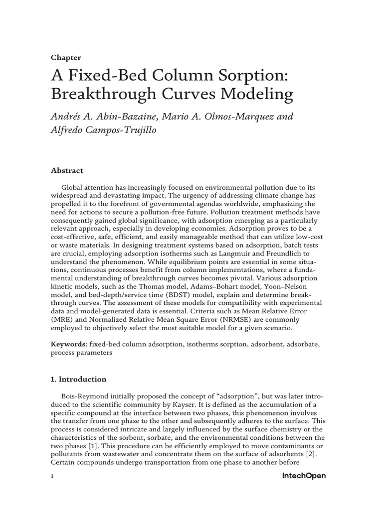 A_Fixed-Bed_Column_Sorption_Breakthrough_Curves_Mo | PDF | Adsorption ...
