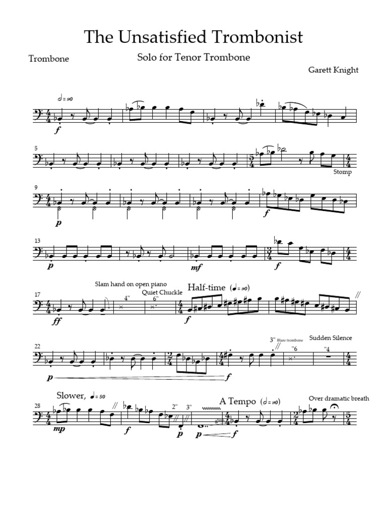 The Unsatisfied Trombonist | PDF | Harmony | Musicology