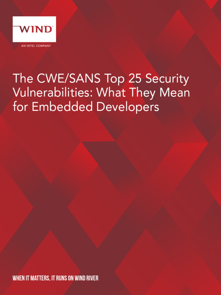 WP The Cwesans Top 25 Security Vulnerabilities What They Mean For ...