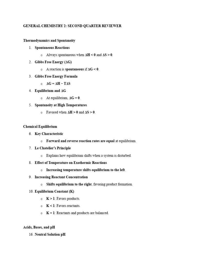 GENERAL-CHEMISTRY-2 | PDF | Chemical Equilibrium | Gibbs Free Energy