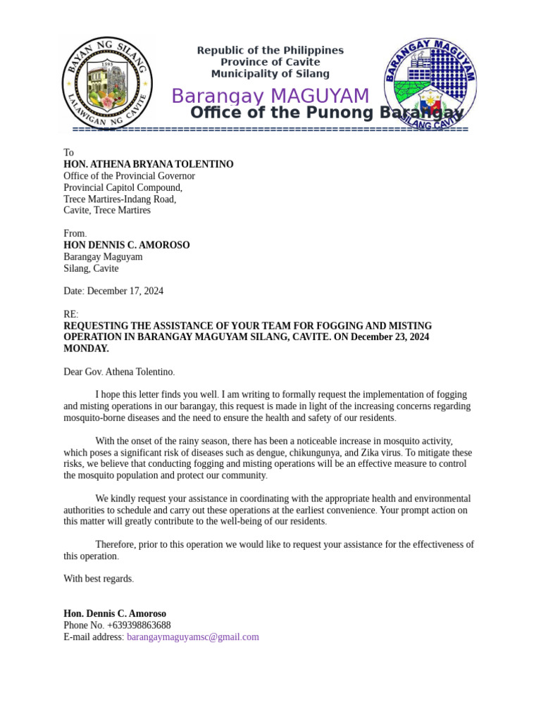 GOV GANDA LETTER | PDF