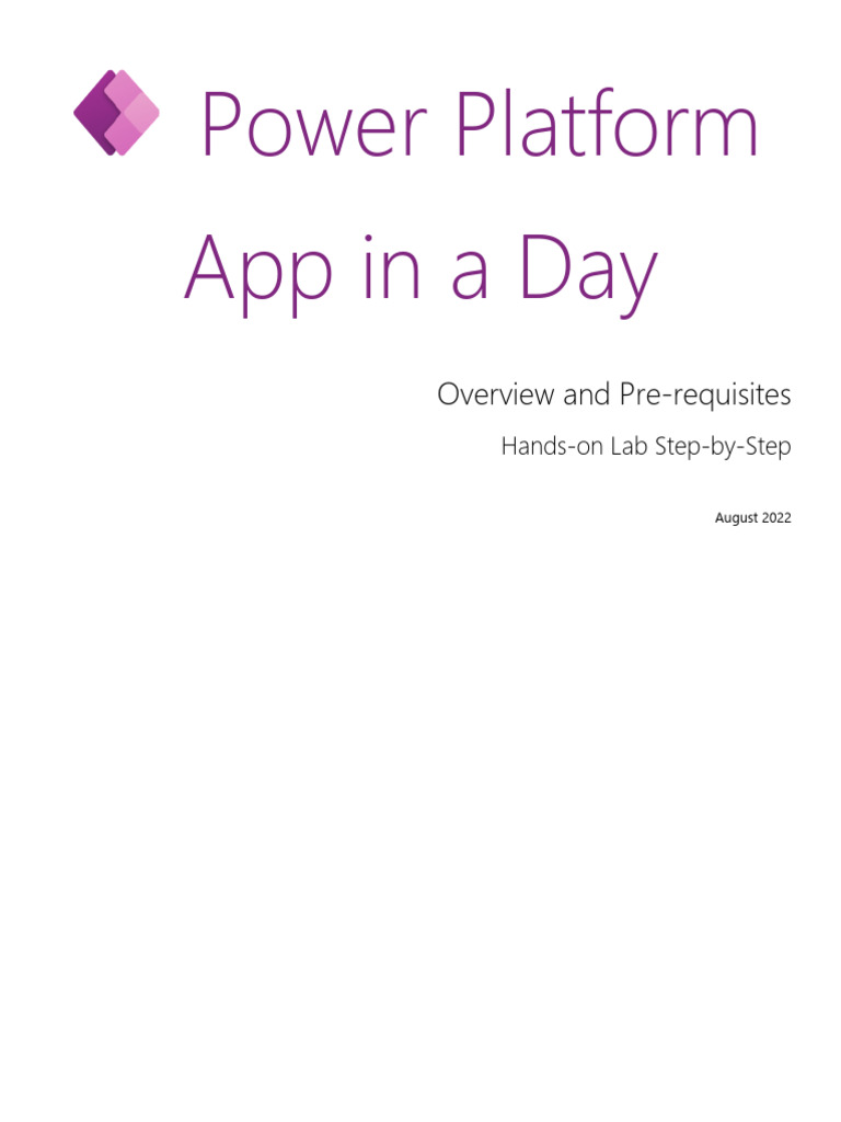 00-AppInADay Lab Overview | PDF | Mobile App | Application Software