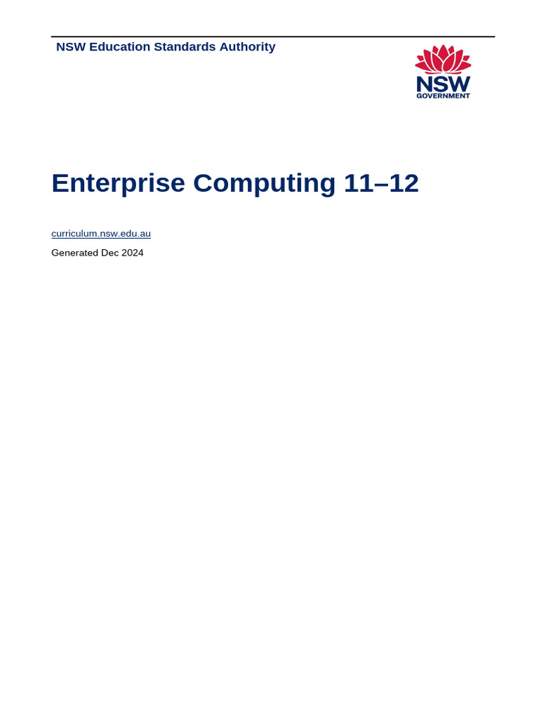 NESA - Enterprise - Computing - 11!12!2022 (S4, S5, S6) | PDF ...