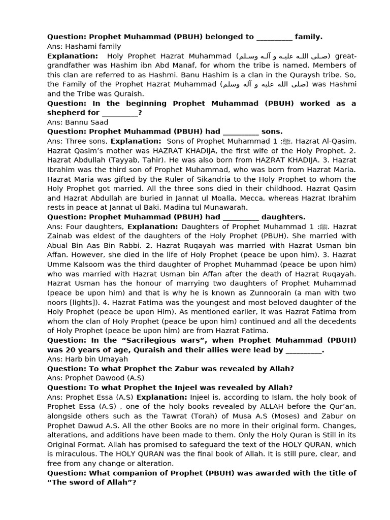 Islamic Studies | PDF | Muhammad | Abrahamic Religions