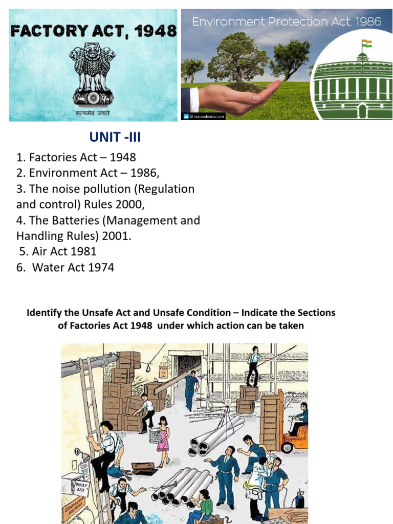Noise Limits Under Factories Act 1948 | PDF | Environmental Impact ...