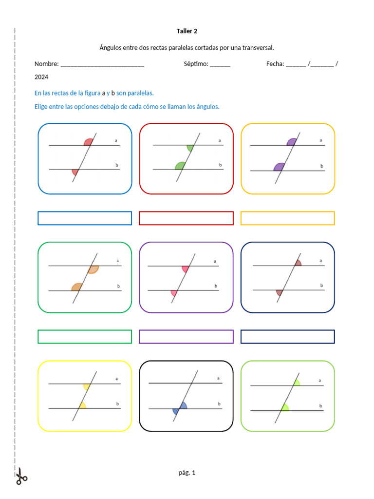 Ángulos en Rectas Paralelas y Transversal | PDF