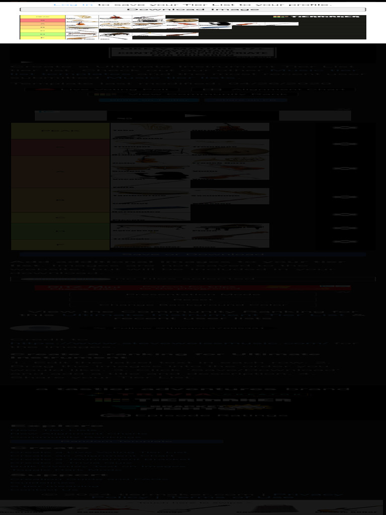 Ultimate Instrument Tier List Creator | PDF
