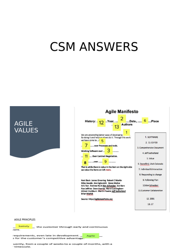 Answers Csm | PDF