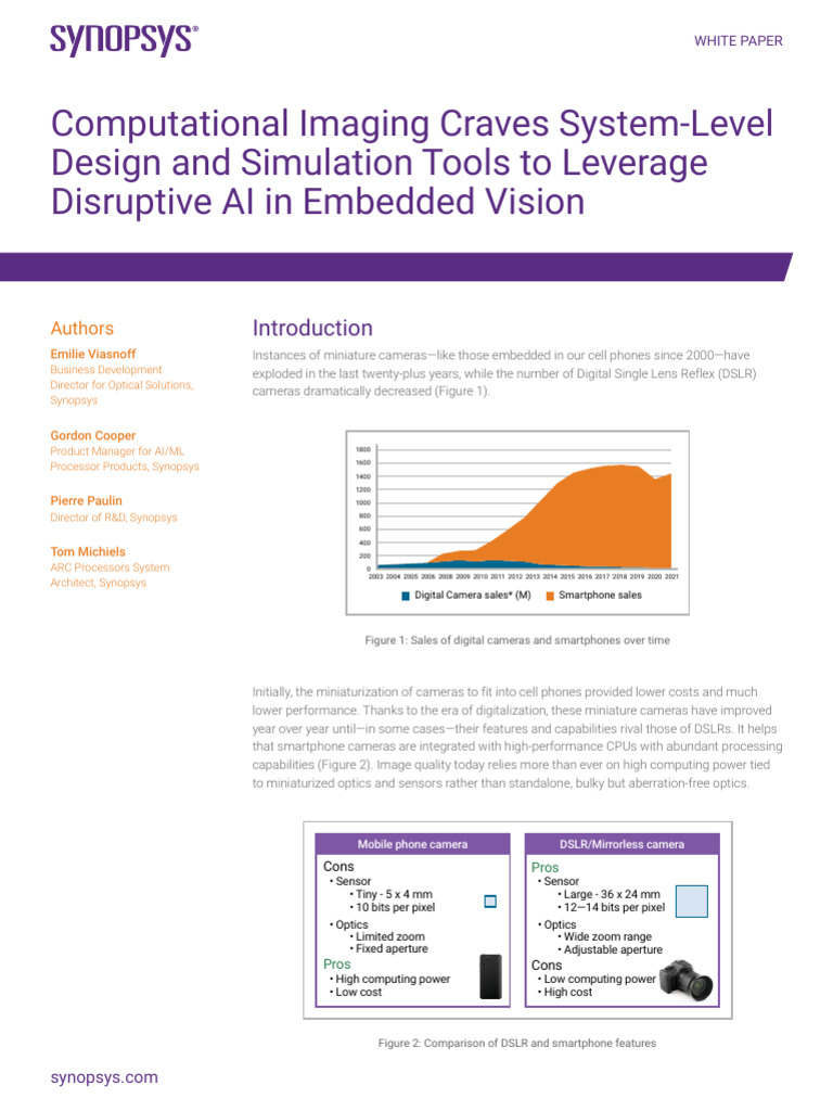 Synopsys Neural Processor | PDF | Computer Vision | Digital Single Lens Reflex Camera