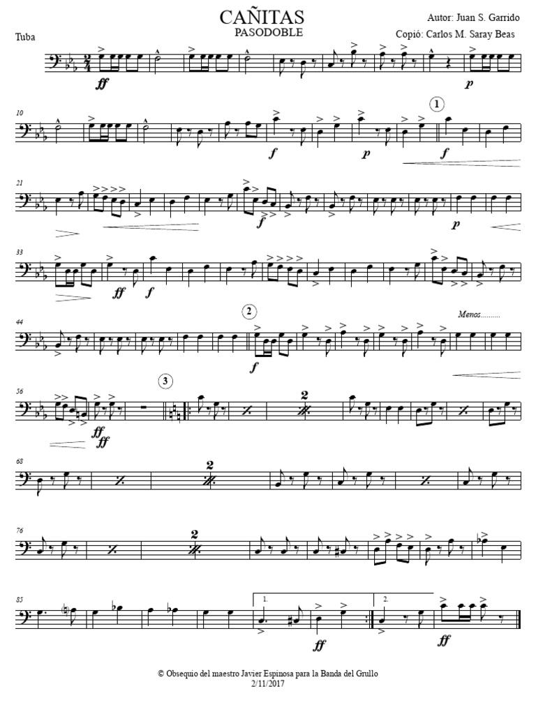 Cañitas TUBA | PDF