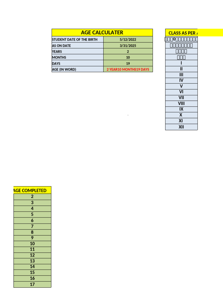 Age Calculater | PDF