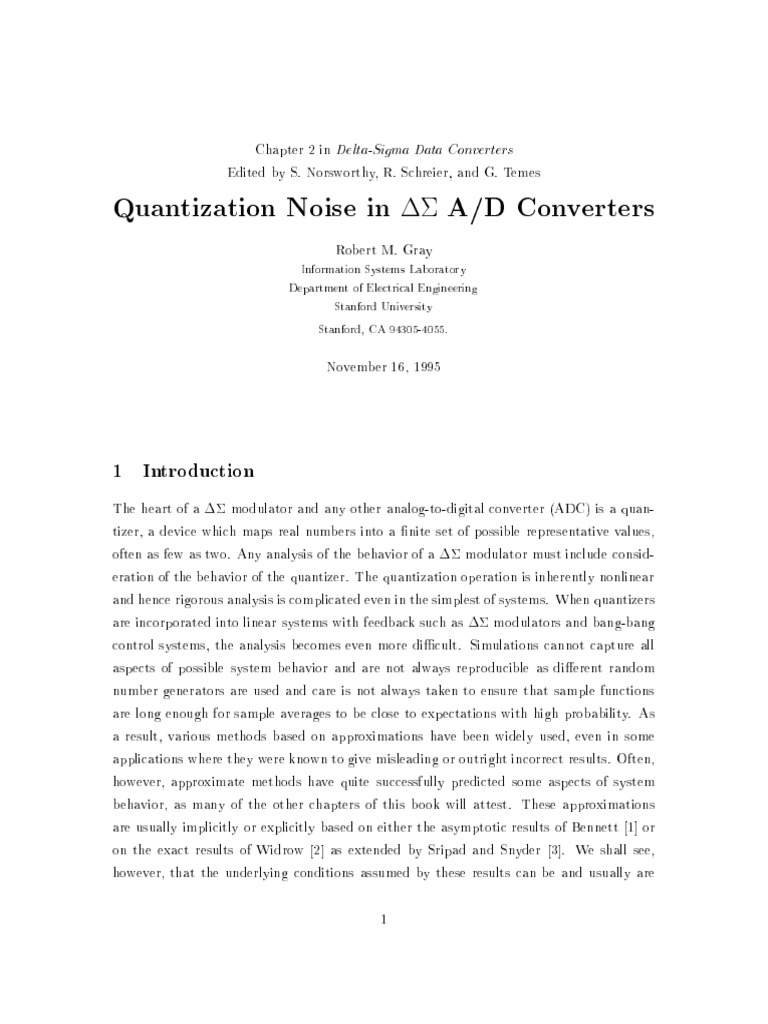 Quantization Noise Gray | PDF | Spectral Density | Analog To Digital Converter