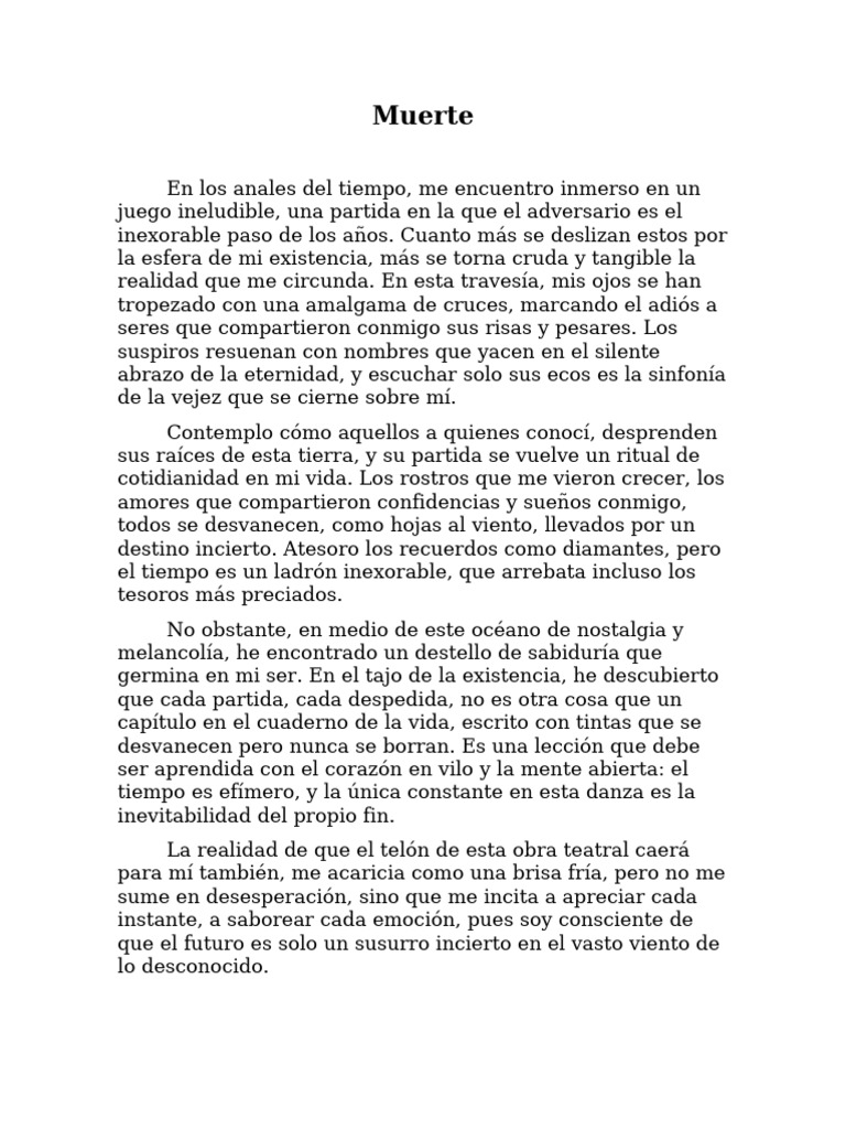 Reflexiones sobre la Muerte y la Vida | PDF