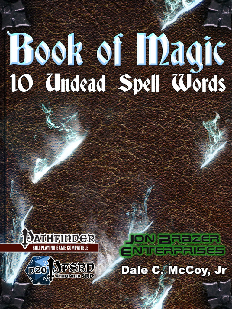Book of Magic 10 Undead Spell Words (Printer) | PDF | License | D20 System