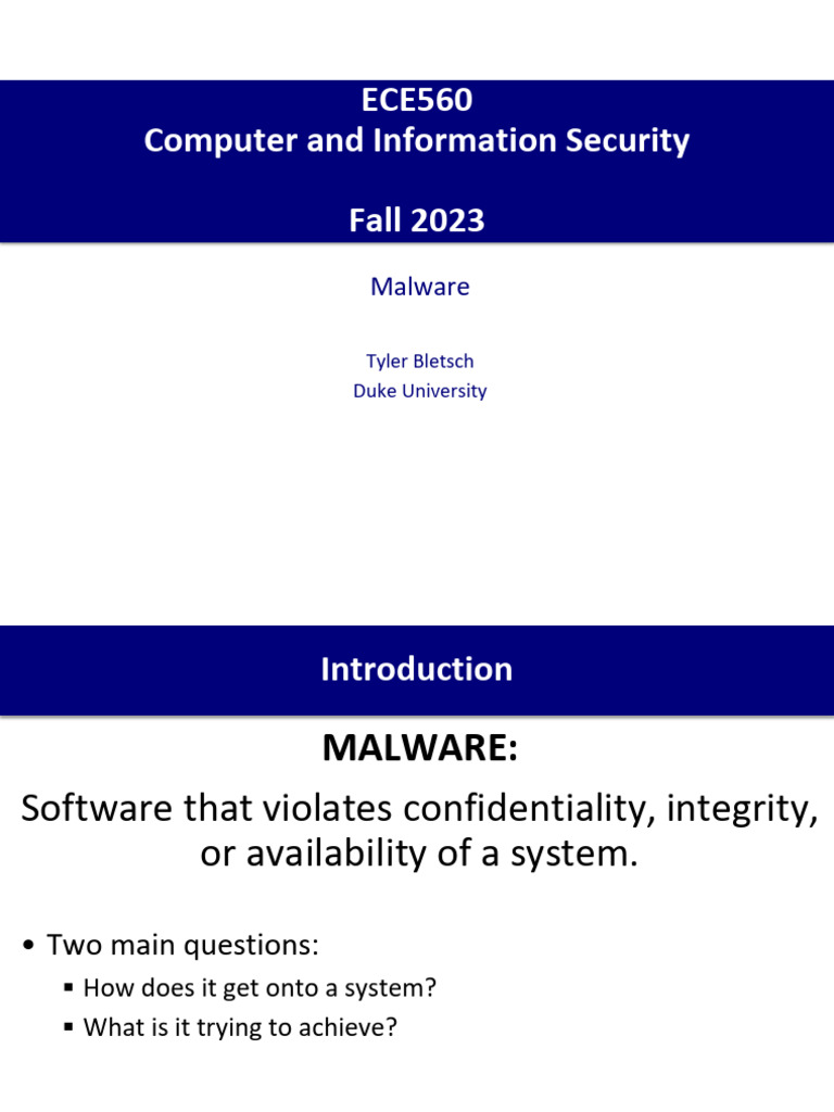 07 Malware Pdf Computer Virus Malware