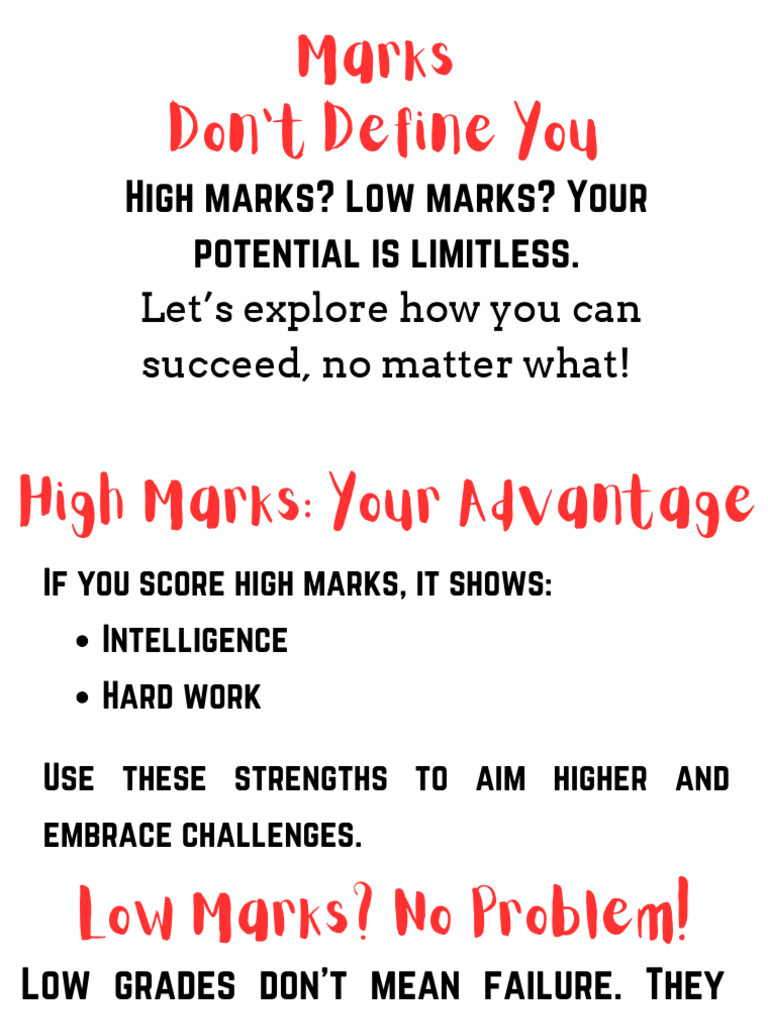 Marks Don't Define Your Limits | PDF