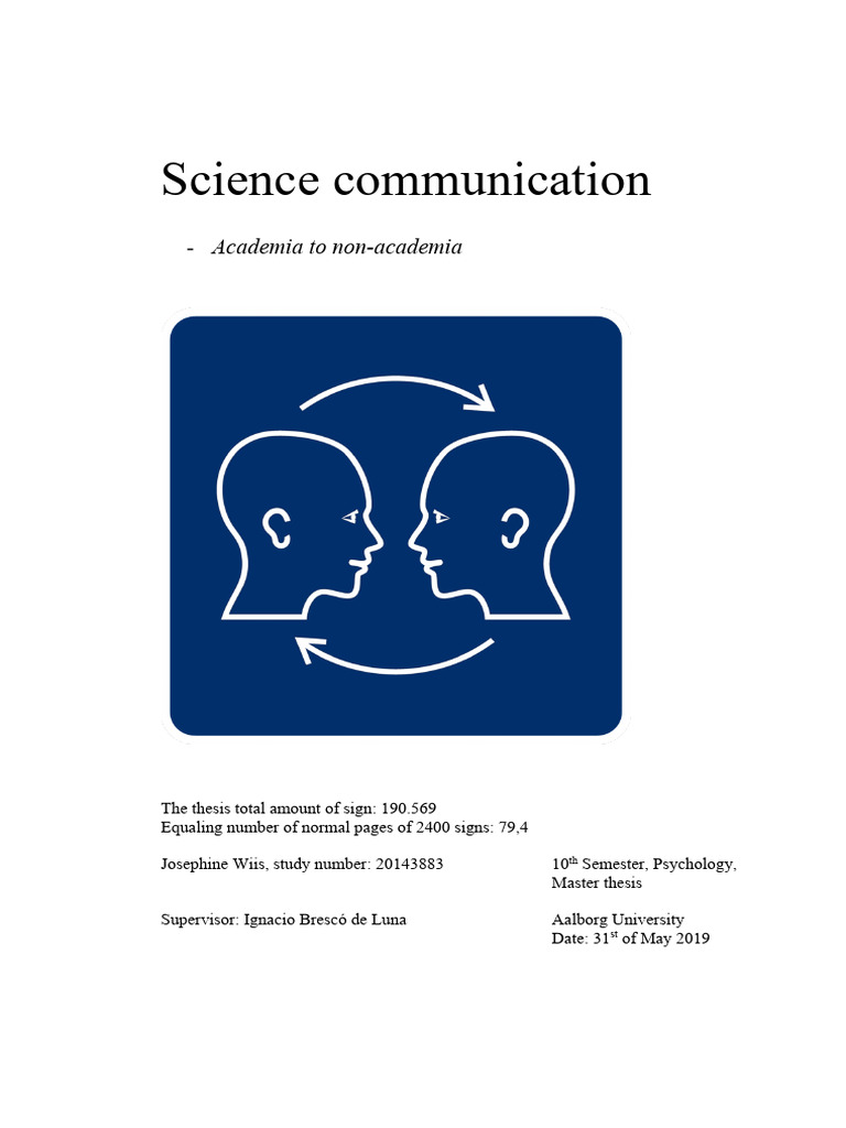 Science Communication Thesis Josephine Wiis | PDF | Discourse | Michel Foucault