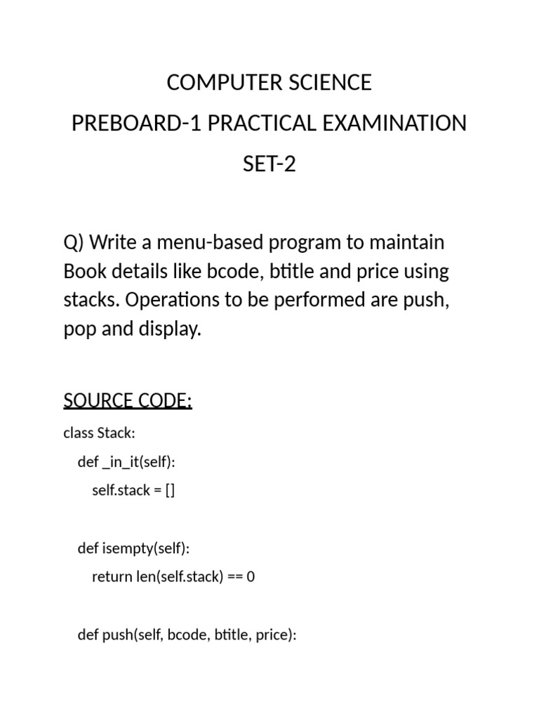 Raunak Gugnani Computer Science Practical Examination | PDF