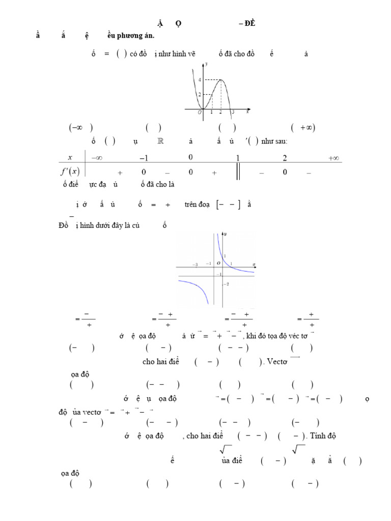 On Tap Hk1 Toan 12 - de 1 - Tai Lieu | PDF
