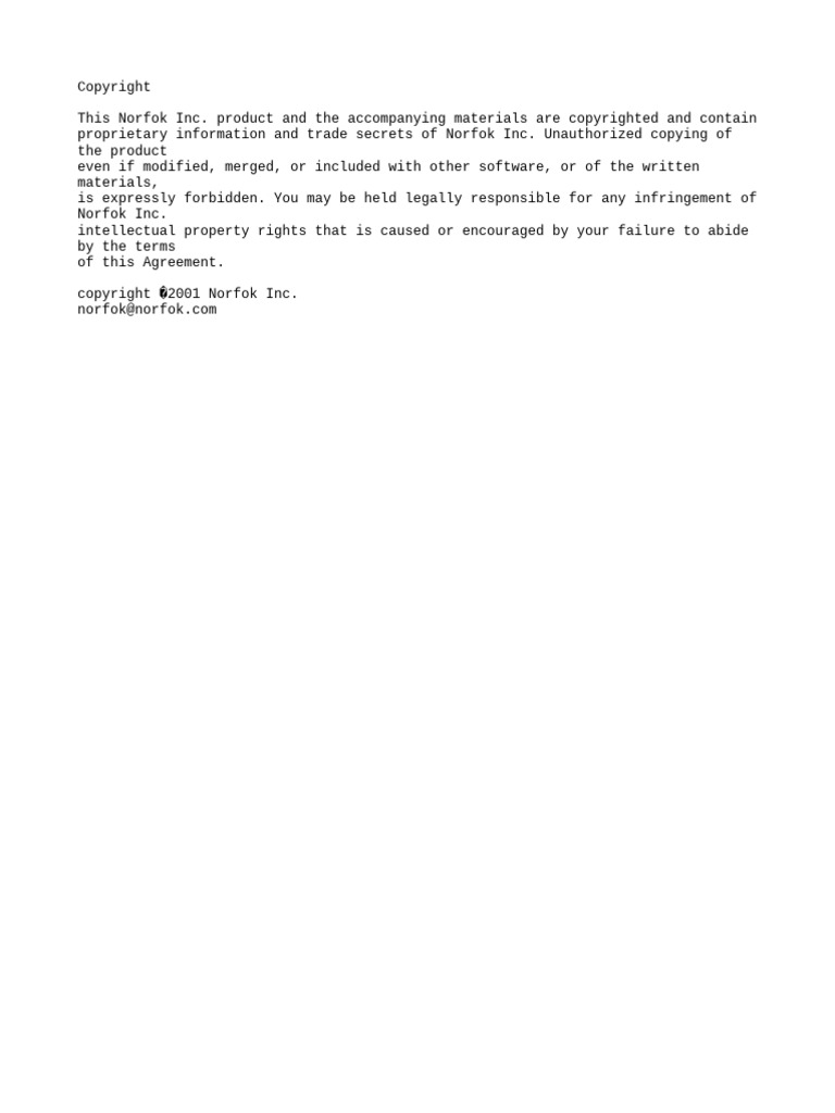 Norfok Inc. Copyright Policy | PDF