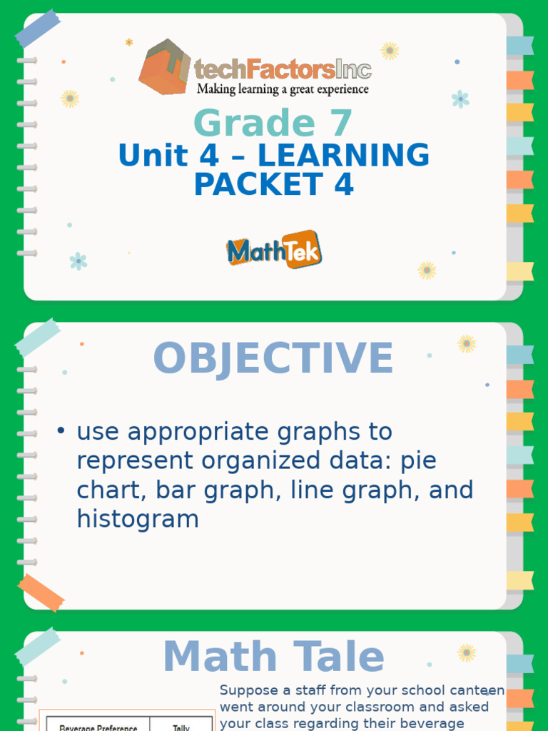 Lesson Slides MT7 U4 L4A | PDF | Histogram | Chart