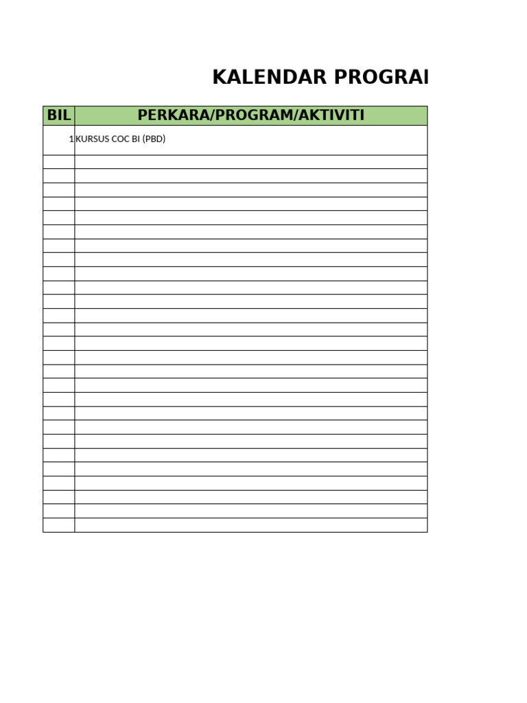 Kalendar Sk Beladin 2021 | PDF