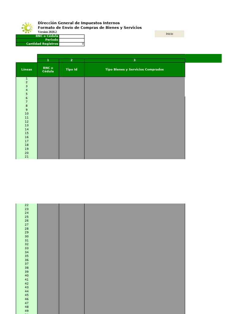 Copia de Formato-de-Envio-606-(NG-07-2018-y-05-2019) - copia (3) | PDF