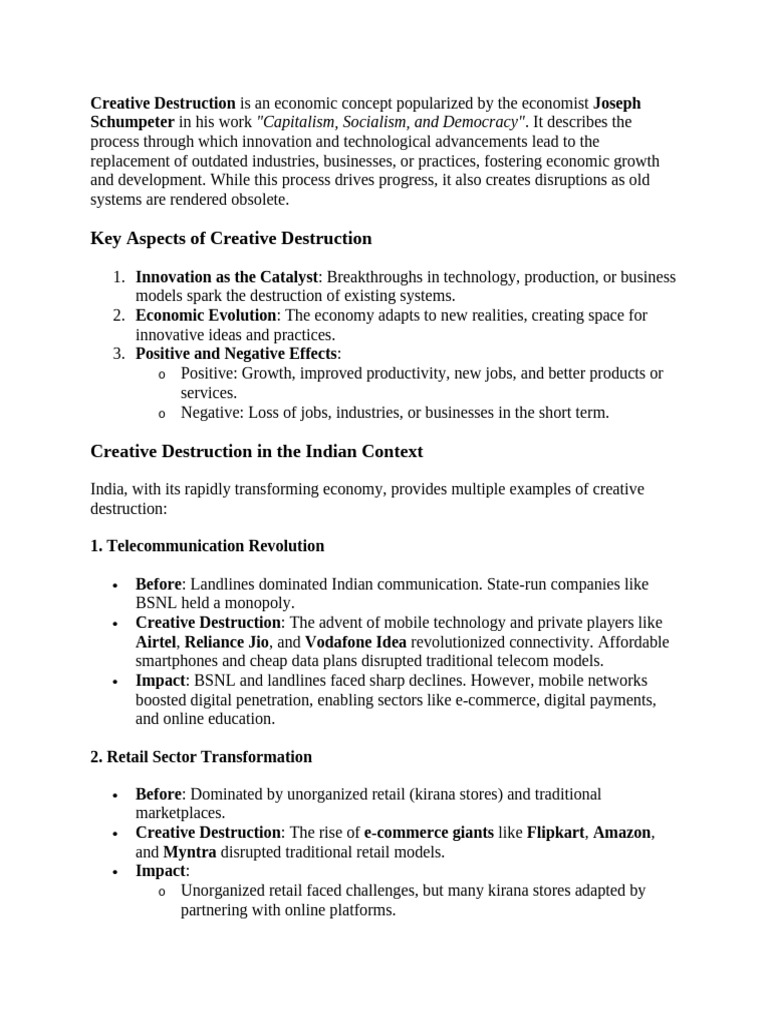 Creative destruction | PDF | Electric Vehicle | Innovation