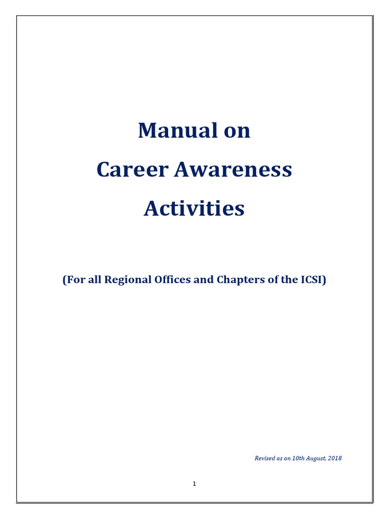 Career Awareness Program Guidelines | PDF | Chief Financial Officer ...