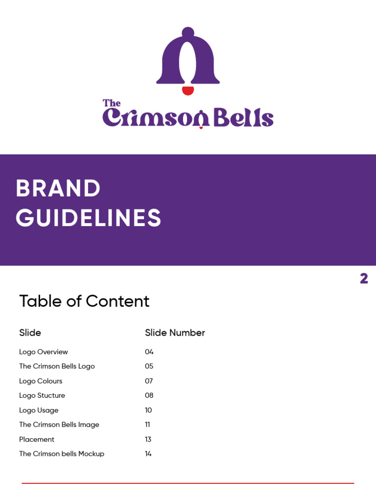 Crimson Bells Logo Design Guidelines | PDF | Logos | Artistic Techniques