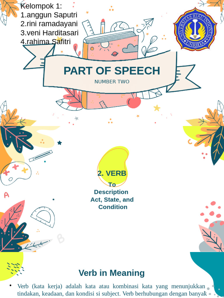 File PDF PPT Tentang Verb (Kata Kerja) | PDF