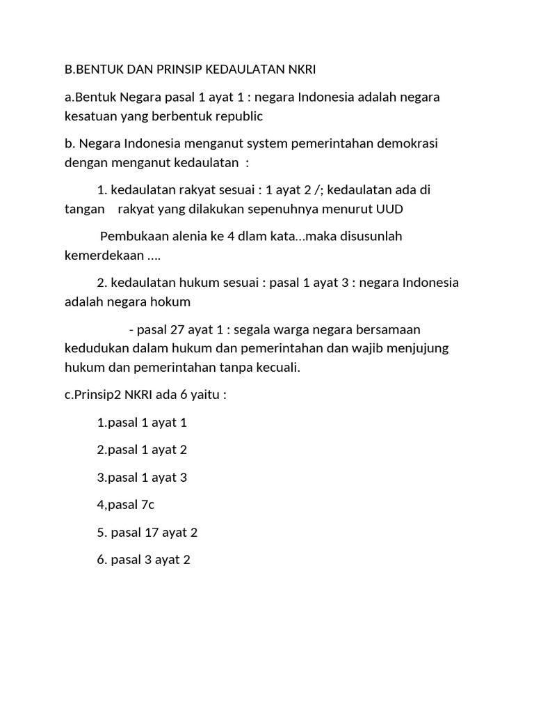 Prinsip Kedaulatan NKRI | PDF