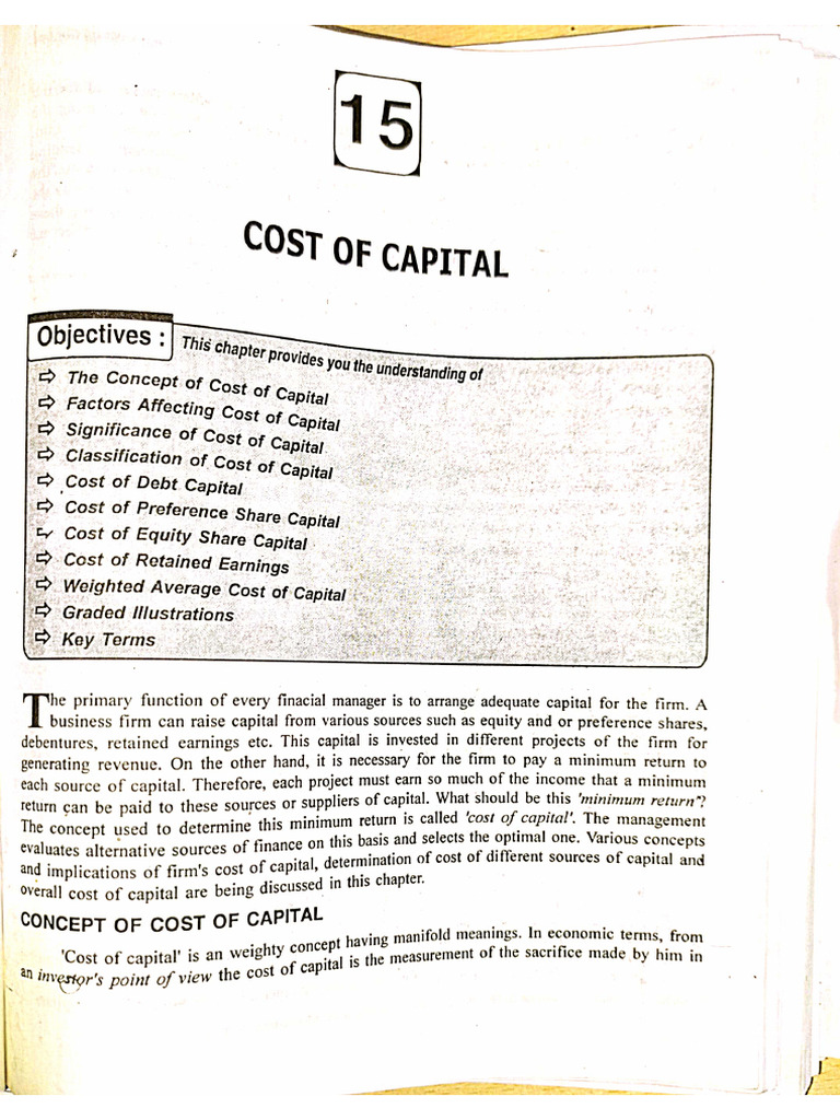 15 - Cost of Capital | PDF