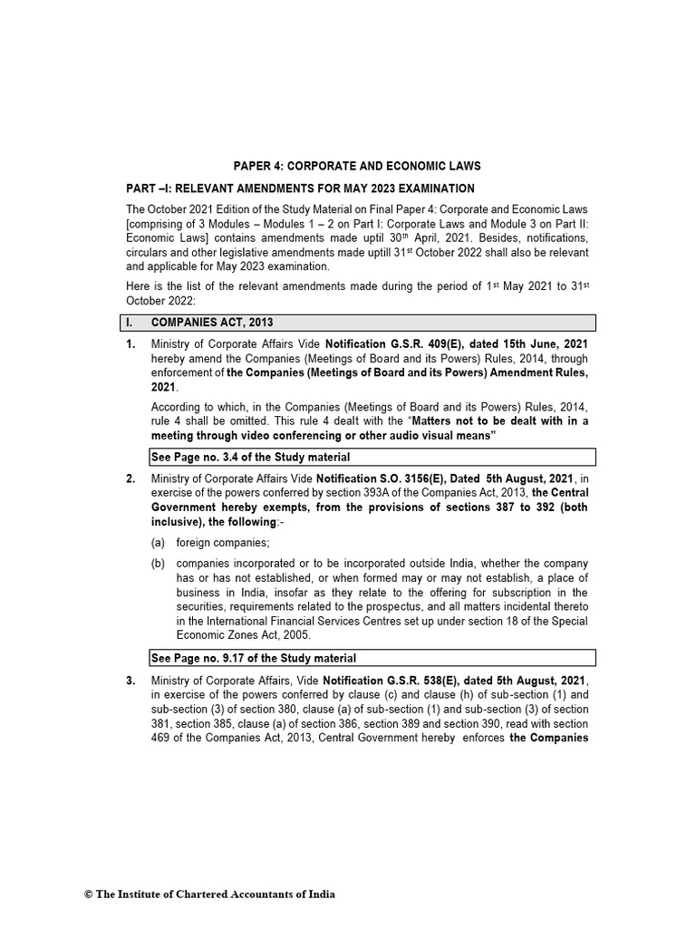 May 2023 Corporate Law Amendments | PDF | Partnership | Securities (Finance)