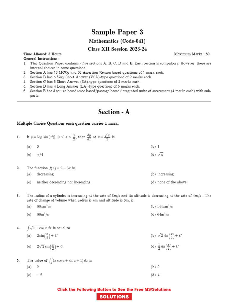 Cbse Past Question Paper | PDF | Trailer (Vehicle)