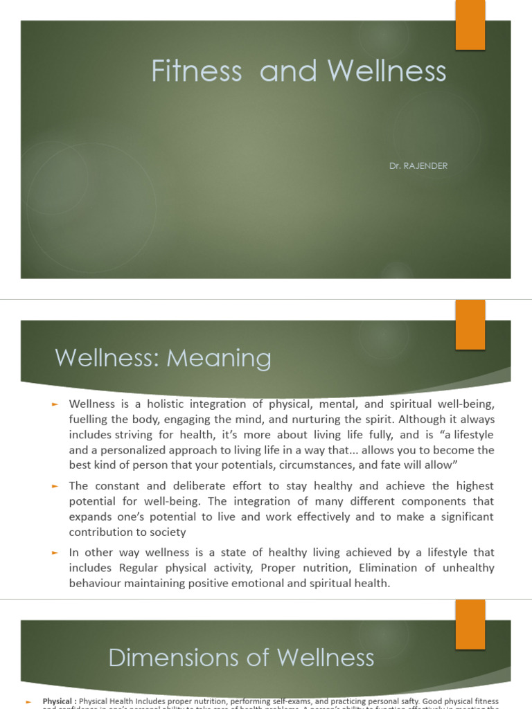 Comprehensive Guide to Wellness and Fitness | PDF | Physical Fitness ...