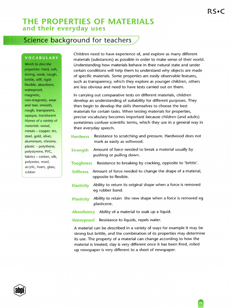 Properties of Materials | PDF