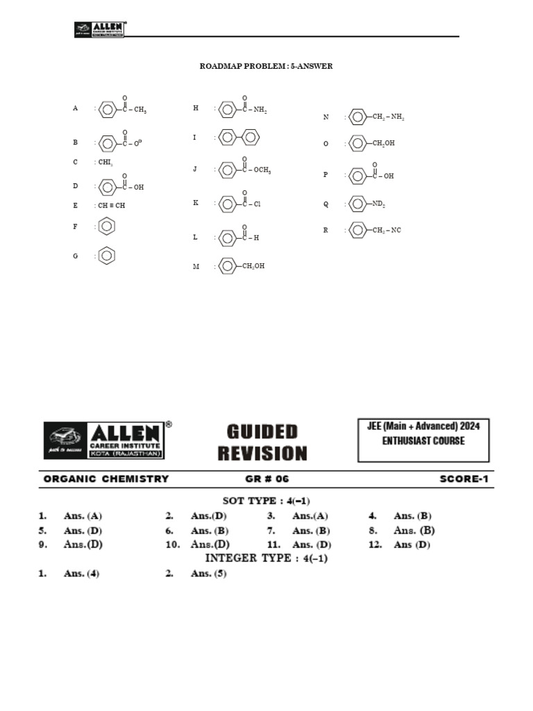 Roadmap Problem: 5-Answer: C - CH O C - NH O | PDF | Organic Chemistry | Chemistry
